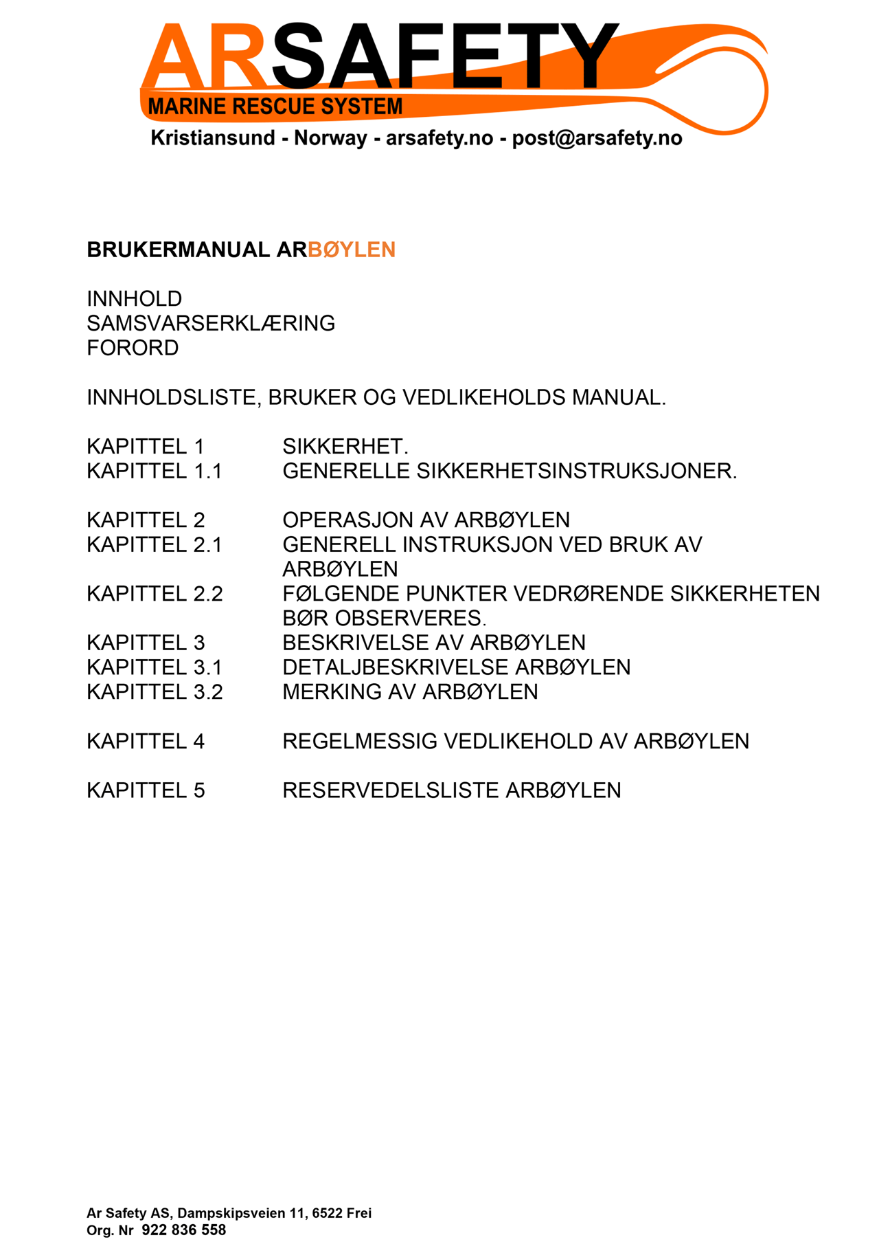 ARsafety - Brukerveiledning